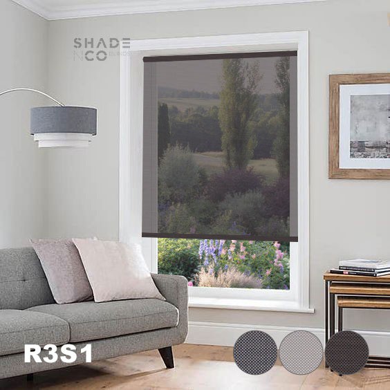 Jual Roller Blinds Solar Screen 90cm x 250cm (Serat 2 Warna) | Shopee Indonesia