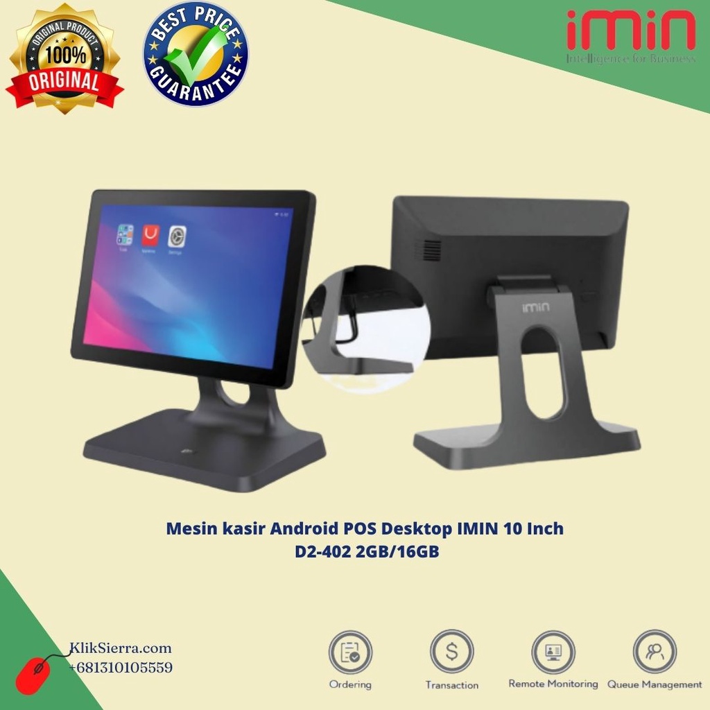 Jual Mesin kasir Android POS Desktop IMIN 10 Inch D2-402 2GB/16GB ...
