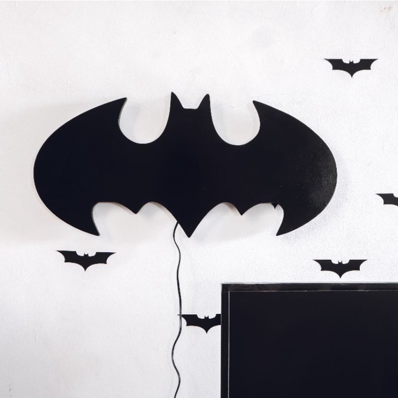 Jual Lampu Dinding Sayap Batman Wooden Lamp - Kayu HITAM - LED PUTIH ...