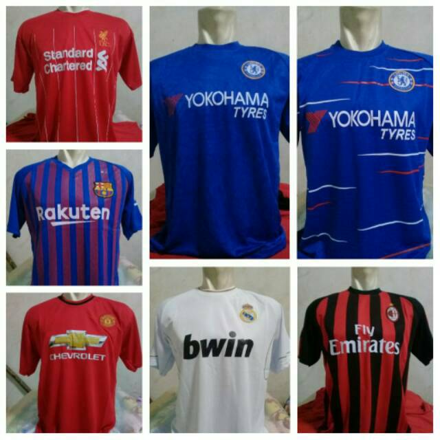 Jual JERSEY BOLA PRIA L/JERSEY CLUB EROPA/KAOS OLAHRAGA | Shopee Indonesia