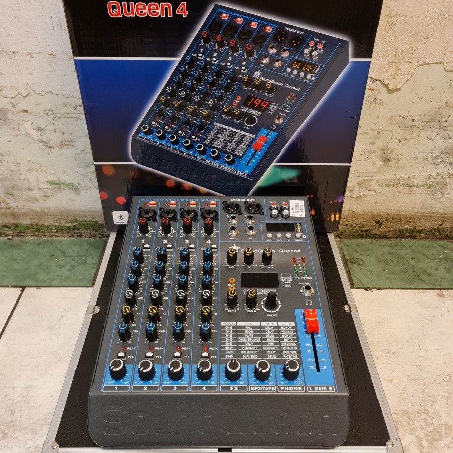 Jual MIXER AUDIO SOUNDQUEEN QUEEN4 4CHANNEL BLUETOOTH USB SOUNDCARD ...