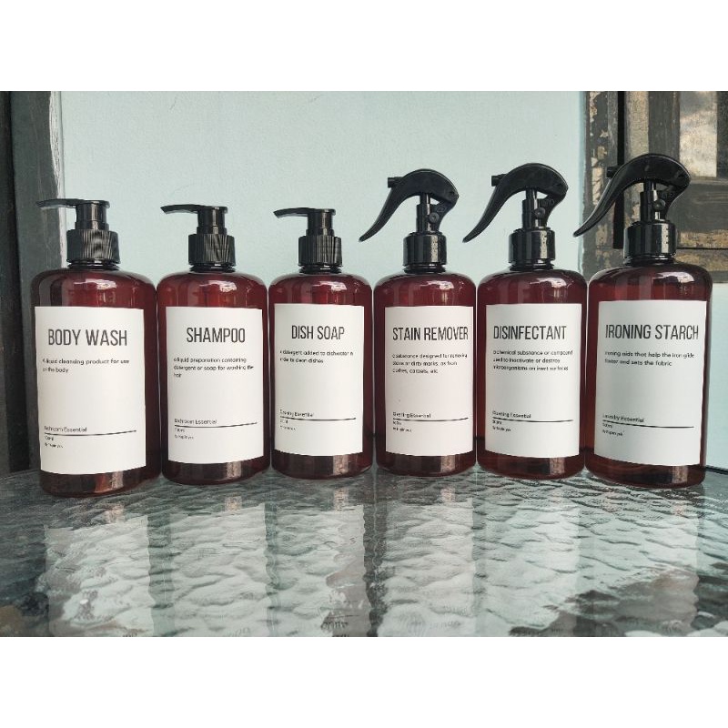 Jual Botol Refill Amber aesthetic 500ml | Shopee Indonesia