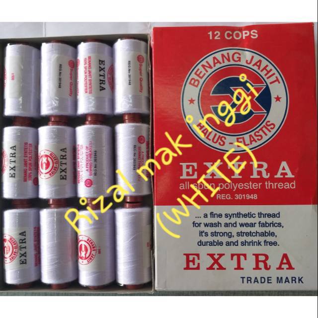 Jual Benang jahit extra putih 500 yard | Shopee Indonesia