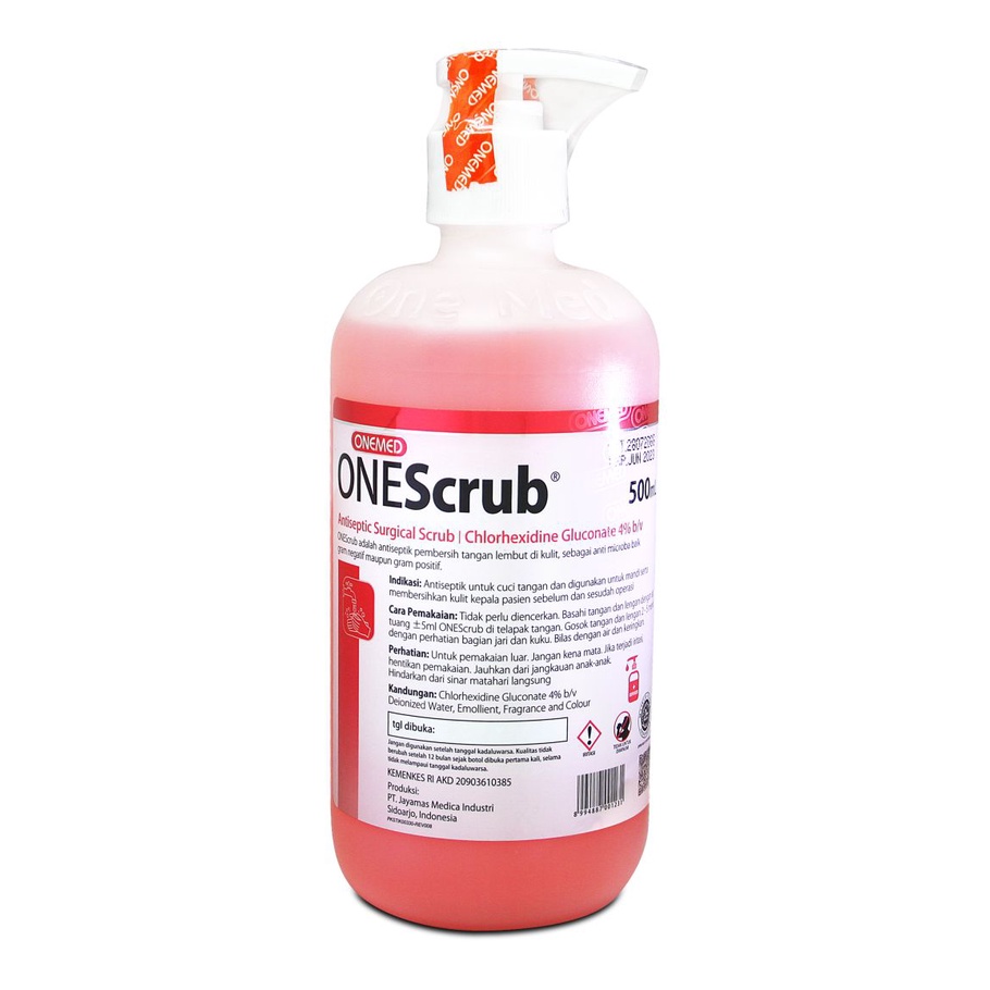 Jual ONEMED OneScrub 4% / Hand Scrubs +dispenser 500ml | Shopee Indonesia