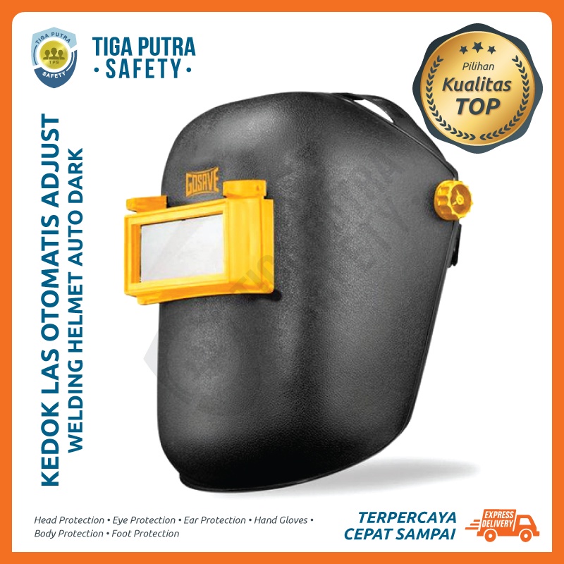 Jual Topeng Kedok Las / Face Shield Welding Helmet Adjustable Gosave ...