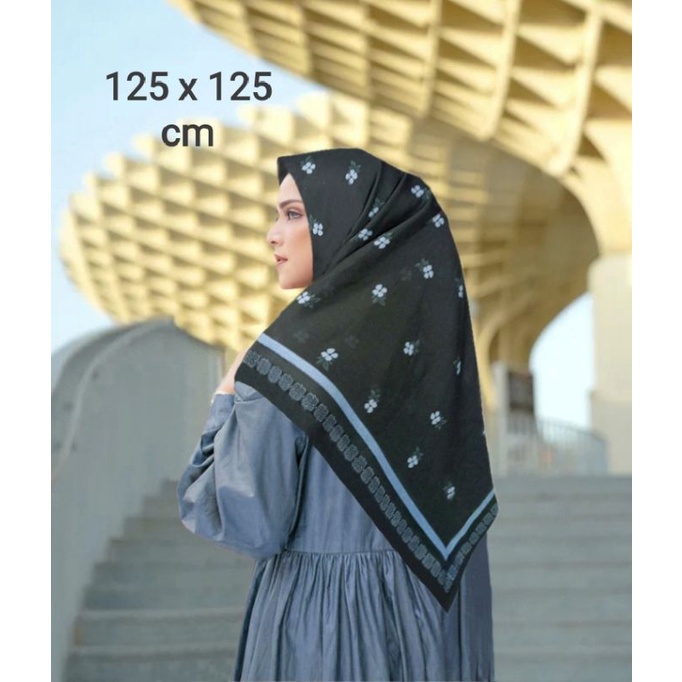 Jual SALE HIJAB / SYARI YIZAYAA HITAM / COD / KERUDUNG VOAL MOTIF / SEGI EMPAT VOAL / JILBAB ...