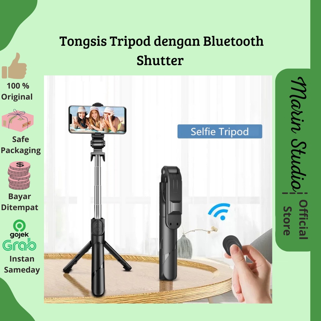 Jual Tongsis Tripod dengan Bluetooth Shutter | Shopee Indonesia