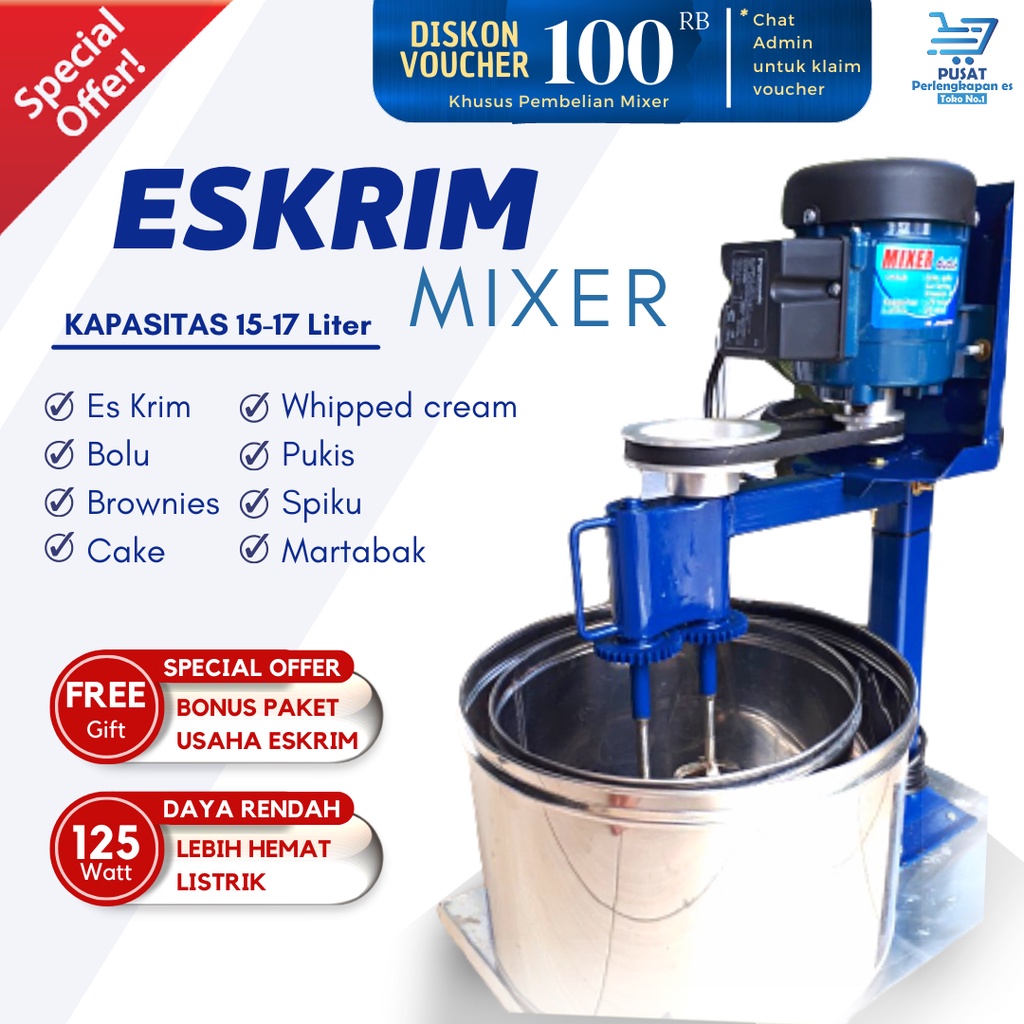 Jual Stand Mixer Duduk Serbaguna Mesin Mixser Pengaduk Adonan Bolu Cake ...