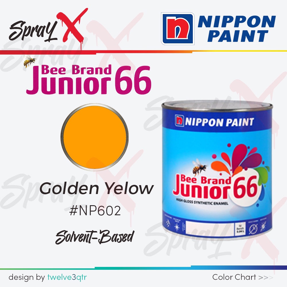 Jual BEE BRAND JUNIOR 66 GOLDEN YELLOW NP 602 / KUNING EMAS #NP602 0.94 LITER - CAT MINYAK ...