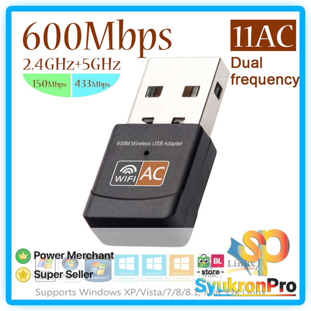 Jual 🇮🇩INDO🇮🇩 WIFI AC 600Mbps USB MINI DONGLE ADAPTER WIFI.ID TELKOM ...