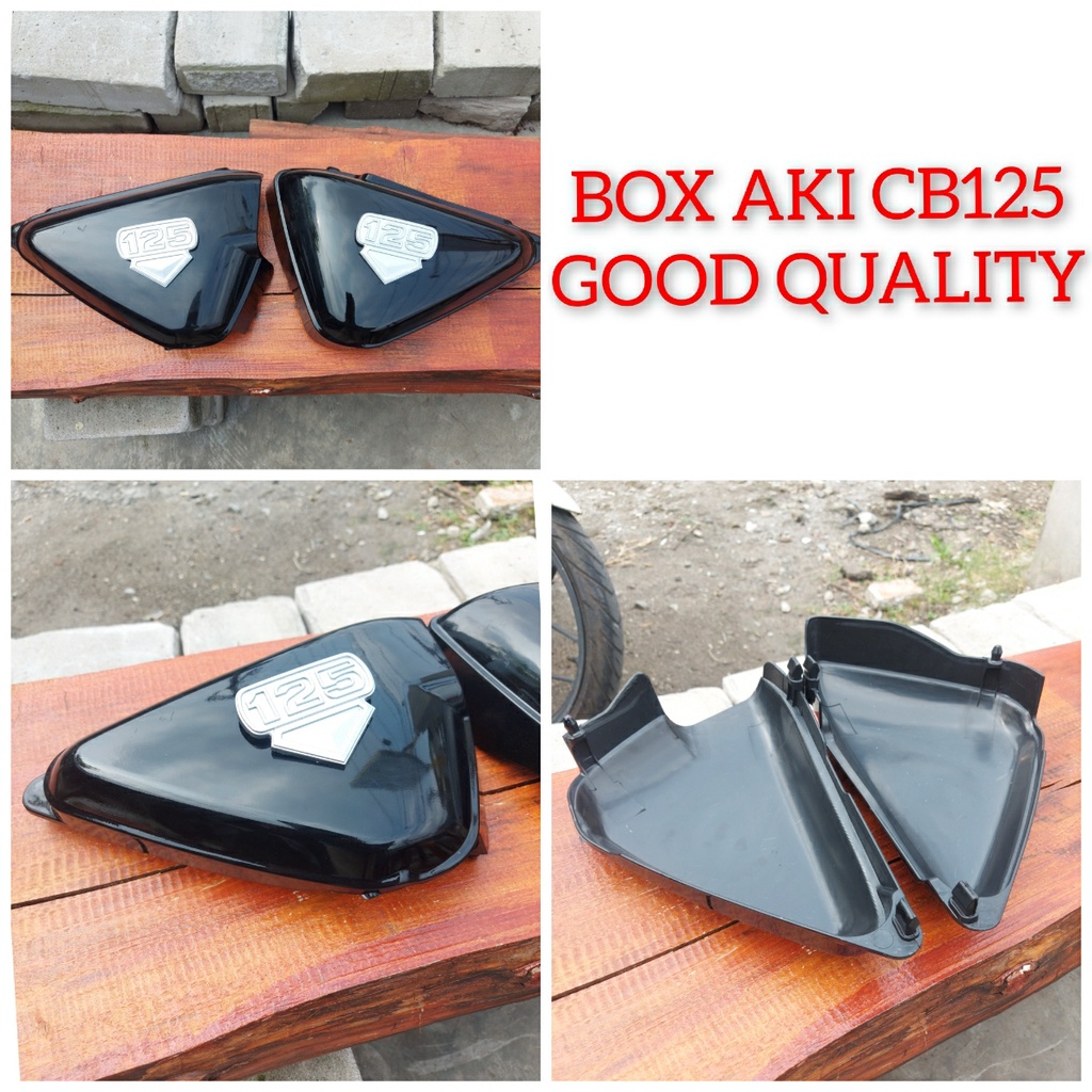 Jual BOK BOX ACCU AKI HONDA CB 125 HITAM SET KANAN KIRI TEBAL ABS ...