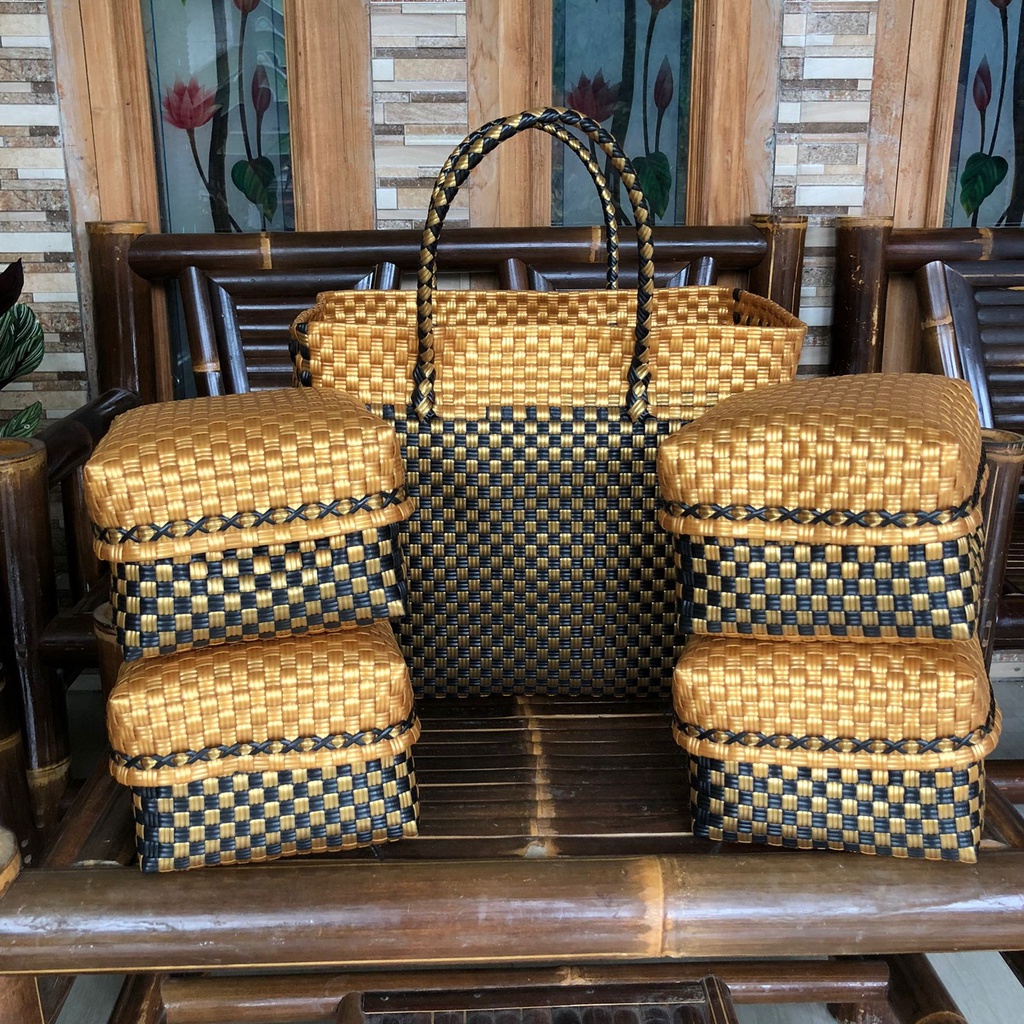 Jual tas anyaman bali keben ! Set keben bali/ set keben jali premium ...