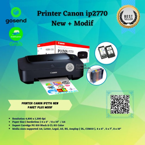 Jual PRINTER CANON IP2770 NEW PLUS INFUS NEW | Shopee Indonesia