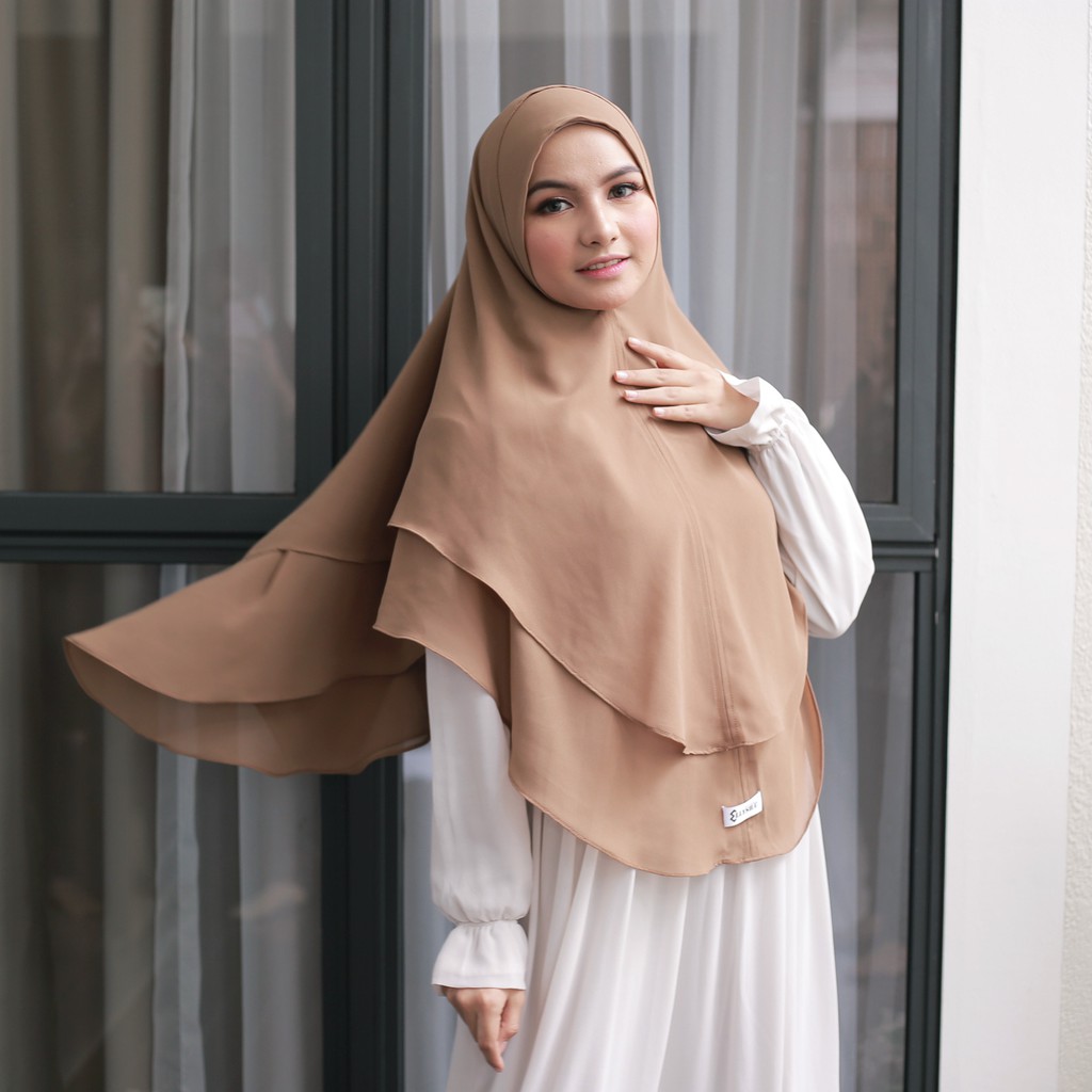 Jual Hijab Ellysha Khimar 2in1 NAZEERA SLIMMY HIJAB SYARI | Shopee ...