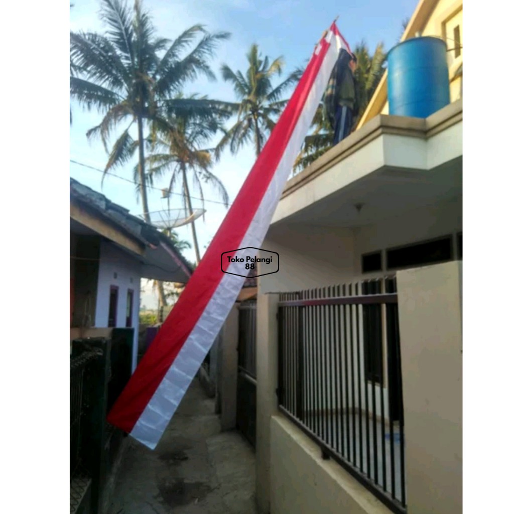 Jual Umbul-umbul Merah Putih 4Meter Layur Lurus Bendera Umbul-Umbul Panjang Murah | Shopee Indonesia