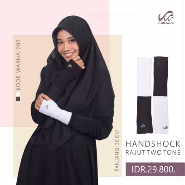 Jual HANDSOCK RAJUT JEMPOL 2 WARNA TWO TONE RABBANI ORIGINAL | Shopee ...