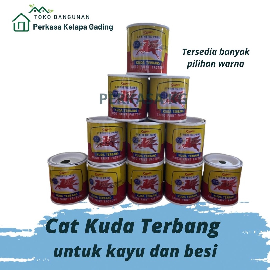 Jual Cat Kuda Terbang Super Warna: Hitam, Putih, Hijau, Kuning, Abu ...