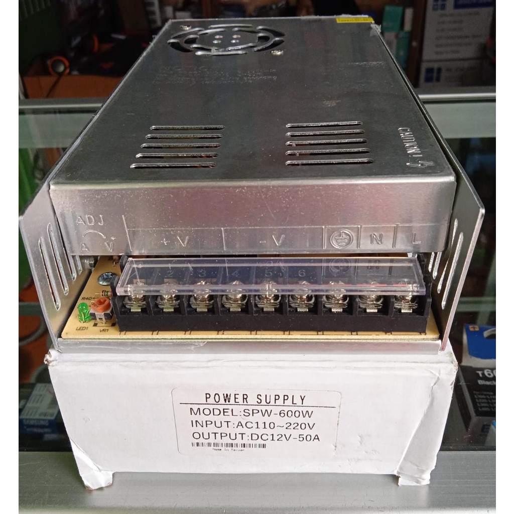 Jual Switching Power Supply PSU 12V 50A 12 Volt 50 Amper kipas | Shopee ...