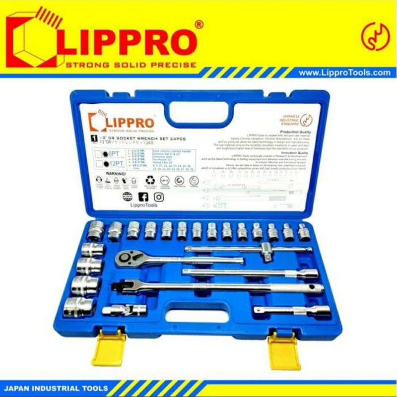 Jual KUNCI SOK SET LIPPRO 24PCS BOX PLASTIK SOCKET SET LIPRO 24 PCS | Shopee Indonesia