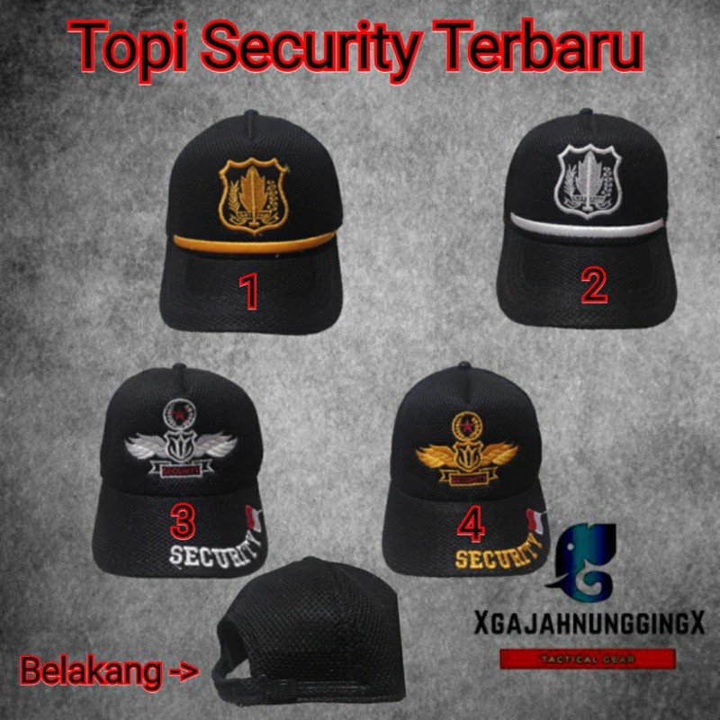 Jual Topi Satpam terbaru 2021 Topi security Keamanan Jaring Doublemesh ...