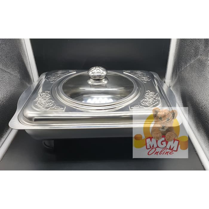 Jual Prasmanan Stainless Tempat Sayur dengan Tutup MURAH!! 32 x 26 CM ...