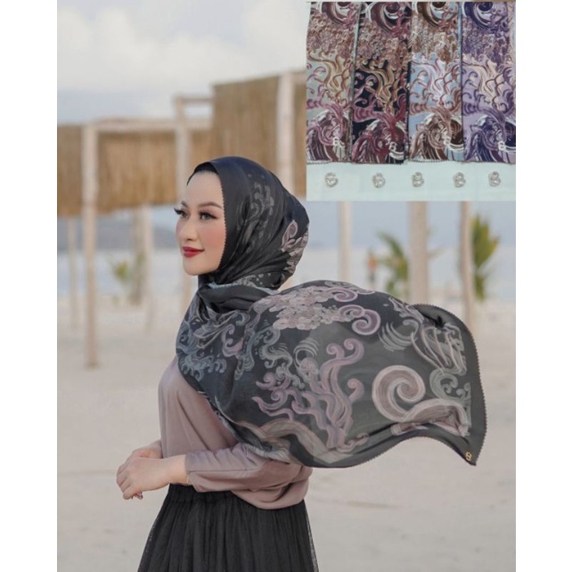 Jual the wave series button scarves semi original memakai logo dan pouch cantik | Shopee Indonesia