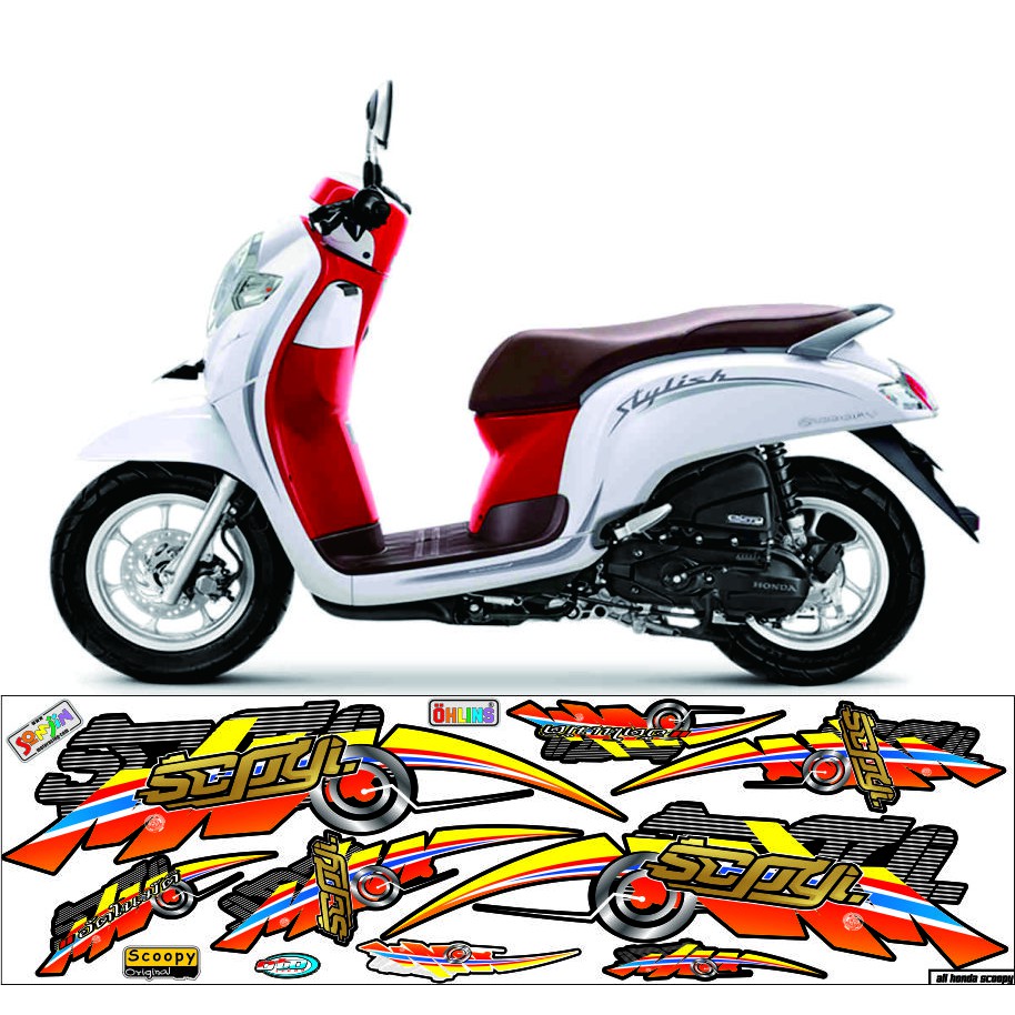 Jual THAILOOK STYLE STRIPING VARIASI STICKER HONDA SCOOPY TRIBAL ...