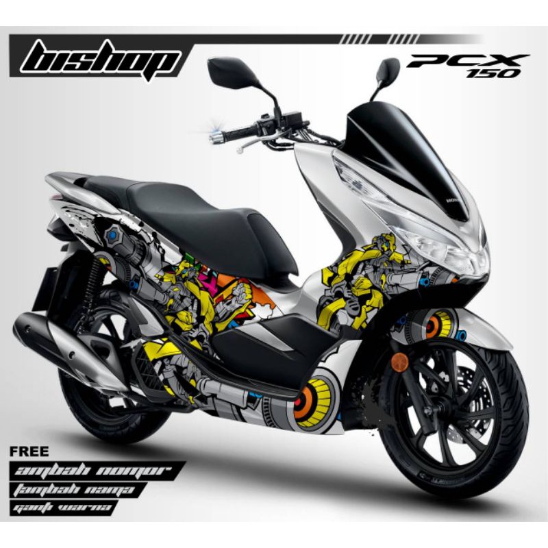 Jual Sticker Decal Honda PCX 150 Motif Bumble bee transformer kode 747 ...