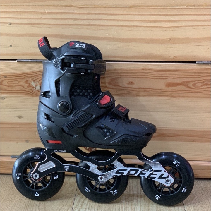 Jual Sepatu Roda Anak Inline Skate Flying Eagle S7 Speed - Black ...
