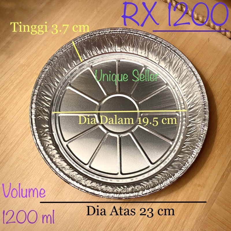 Jual Aluminium Foil Cup Bulat 23 cm RX 1200 Tanpa Tutup Bestfresh ...