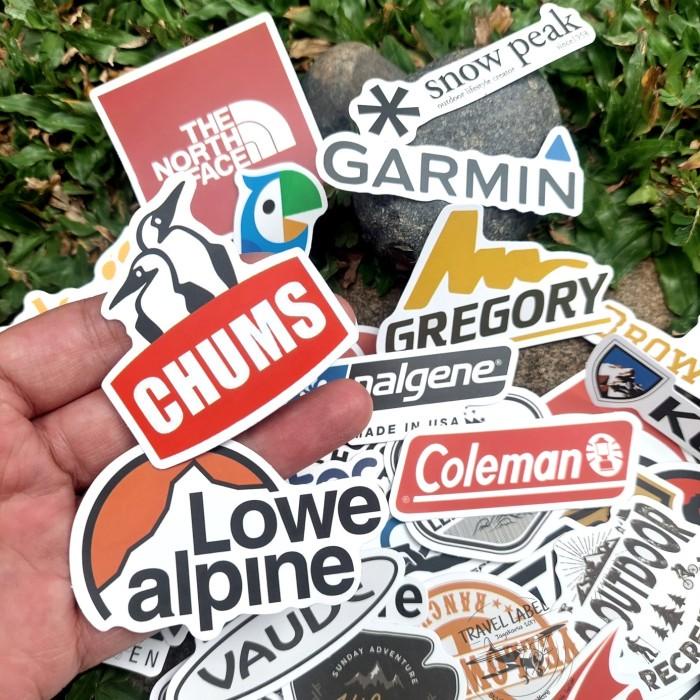 Jual Sticker Koper 1 Set 50 Pcs Outdoor Brands Logos Merek Hiking ...
