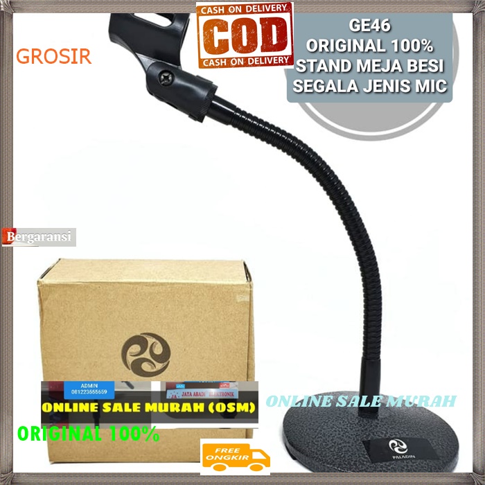 Jual G46 ORIGINAL stand mic meja full besi holder mik table microphone ...