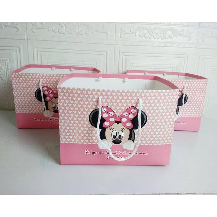 Jual paperbag minnie mouse/ paper bag minnie mouse/ paper bag custom ...