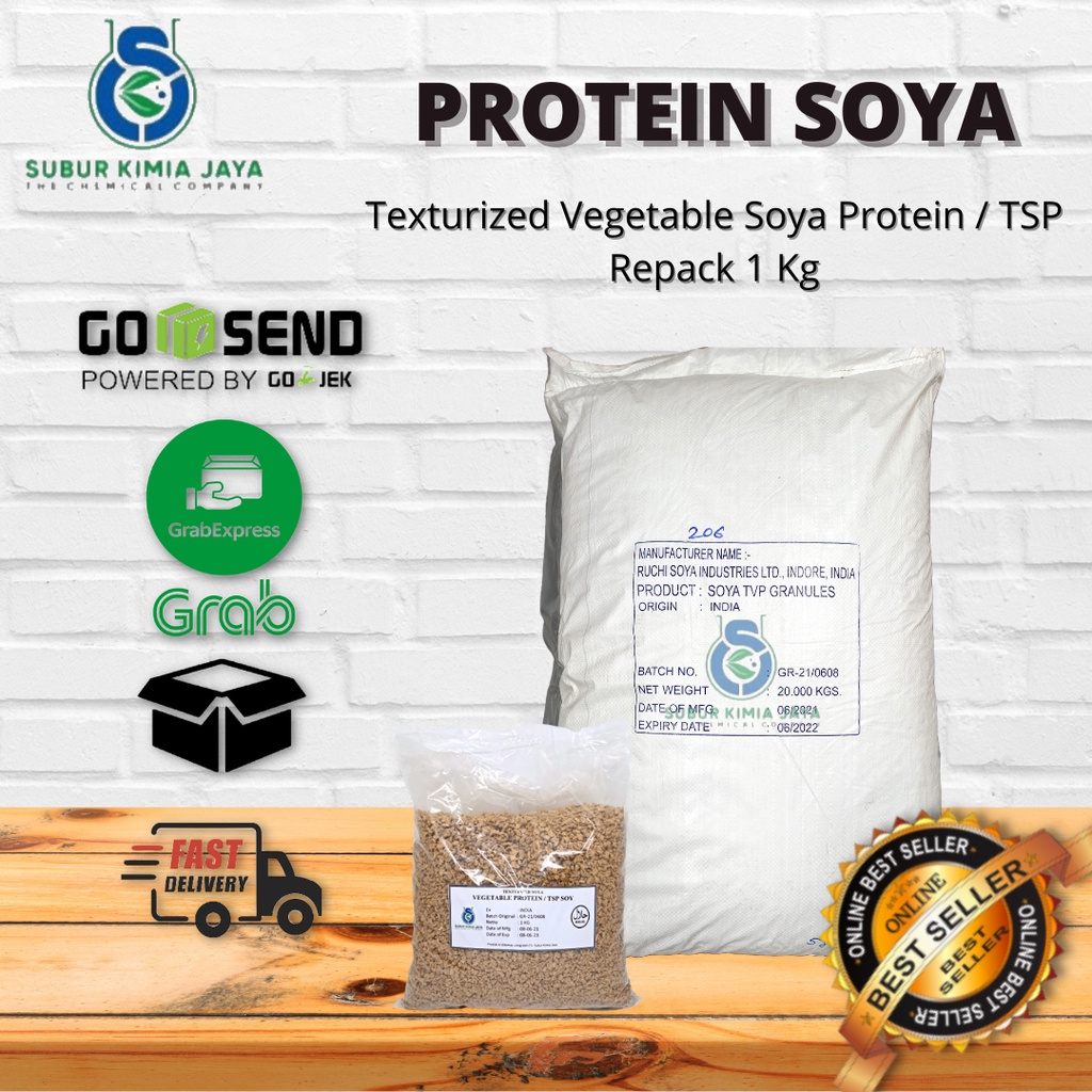 Jual Texturized Soy Protein / Daging Nabati / TSP / TVP Ex India 1 KG ...