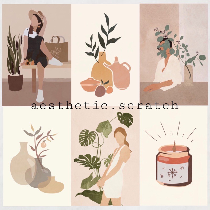 Jual ( aesthetic.scratch ) poster vintage / bohemian / retro / line art ...