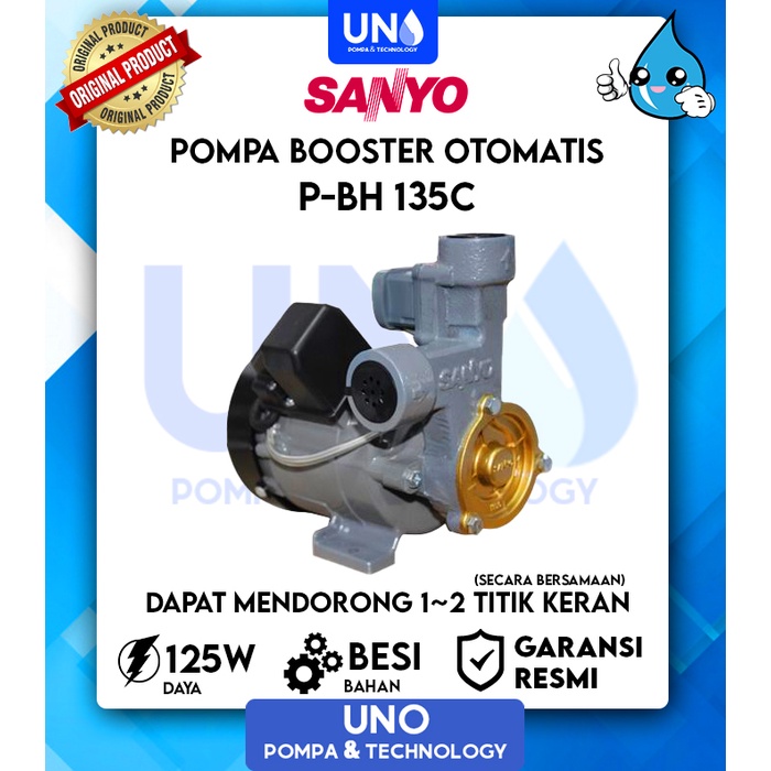 Jual Sanyo Pompa Air Pendorong Booster PBH 135 C / PBH135C / PBH-135 C | Shopee Indonesia