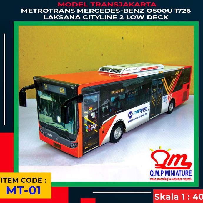 Jual MINIATUR BUS METROTRANS / TRANSJAKARTA / BUSWAY - MINITRANS, NON ...