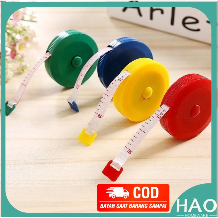 Jual Meteran Gulung Putar 150cm Mini Pengukur Lingkar Perut dan Barang ...