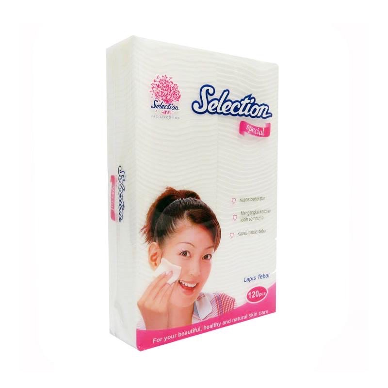 Jual Kapas SELECTION Facial Cotton Round Kapas Wajah Tebal Tipis Oval ...