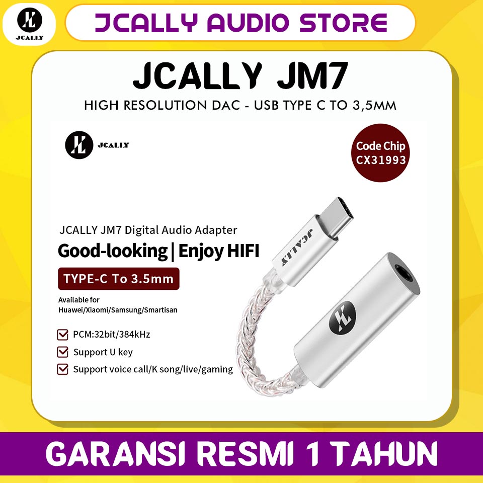 Jual JCALLY JM7 HiRes DAC Adapter Audio CX31993 USB Type C to Jack 3.5mm | Shopee Indonesia