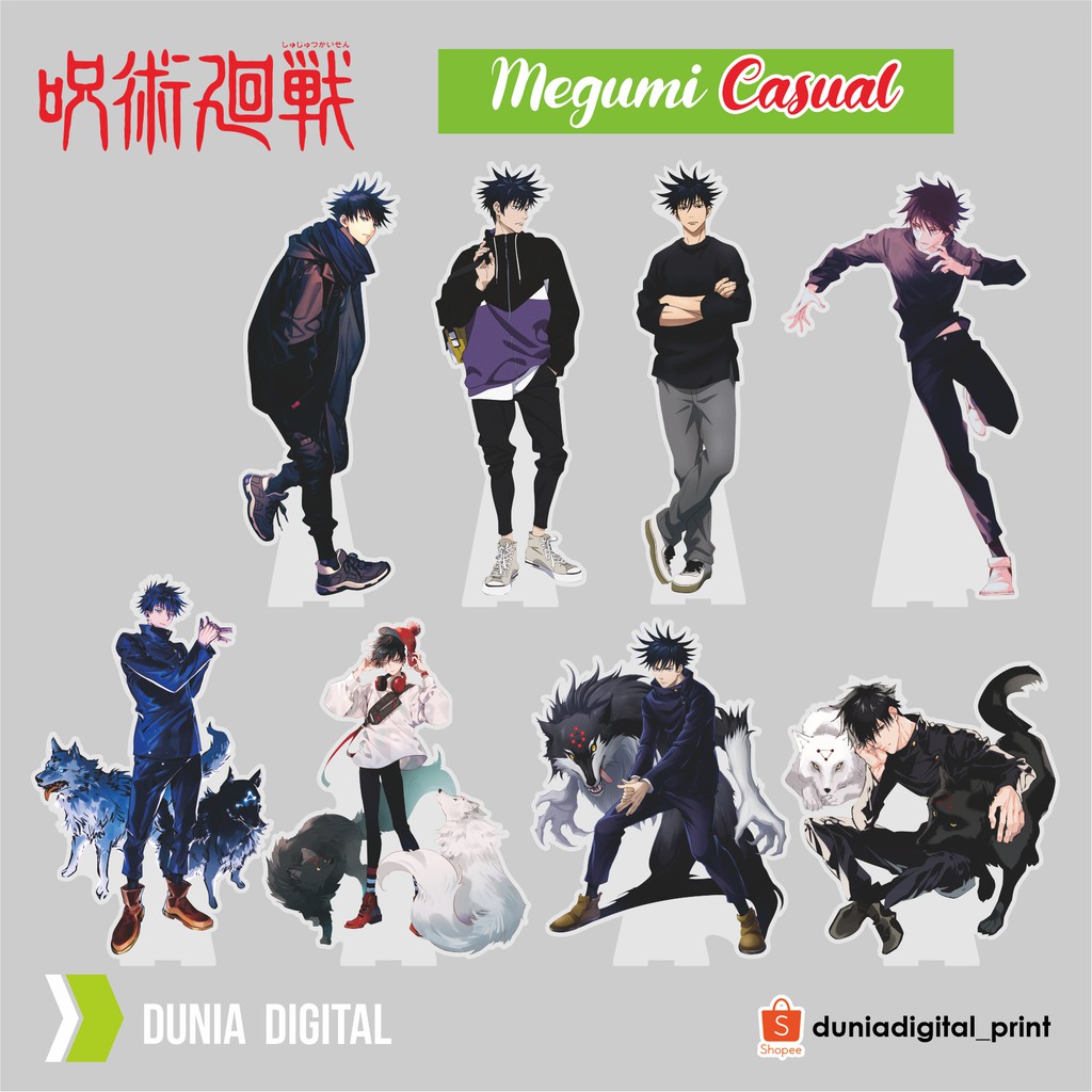 Jual Jujutsu Kaisen Megumi Fushiguro Casual Pack Standee Akrilik ...