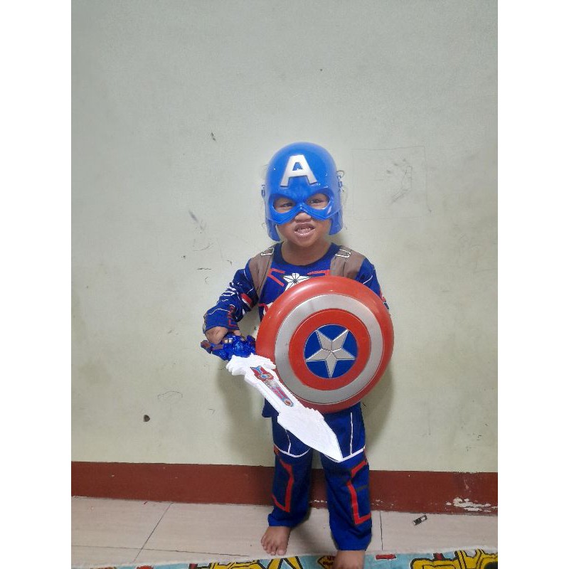 Jual kostum / setelan tameng pedang topeng captain america super hero ...