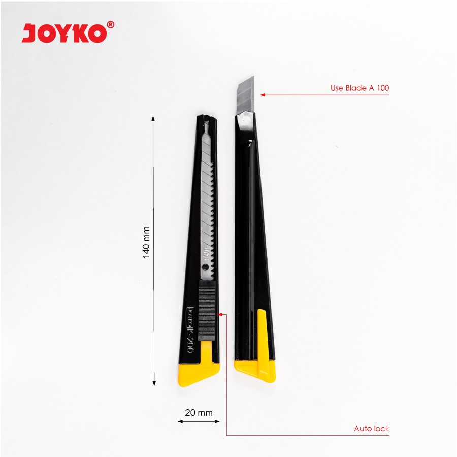 Jual Cutter Joyko K-200 Kater Kecil Bahan Besi Auto Lock | Shopee Indonesia