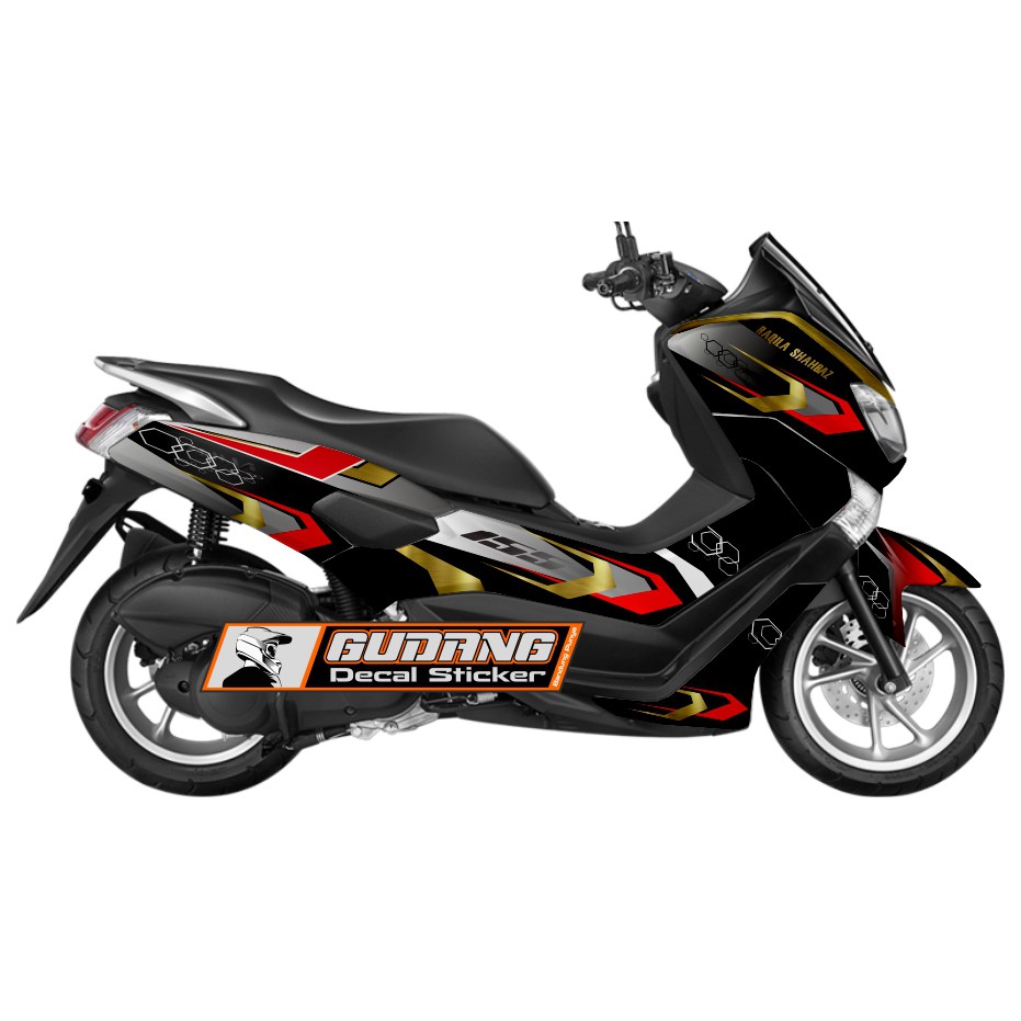 Jual decal nmax hitam gold full body | Shopee Indonesia