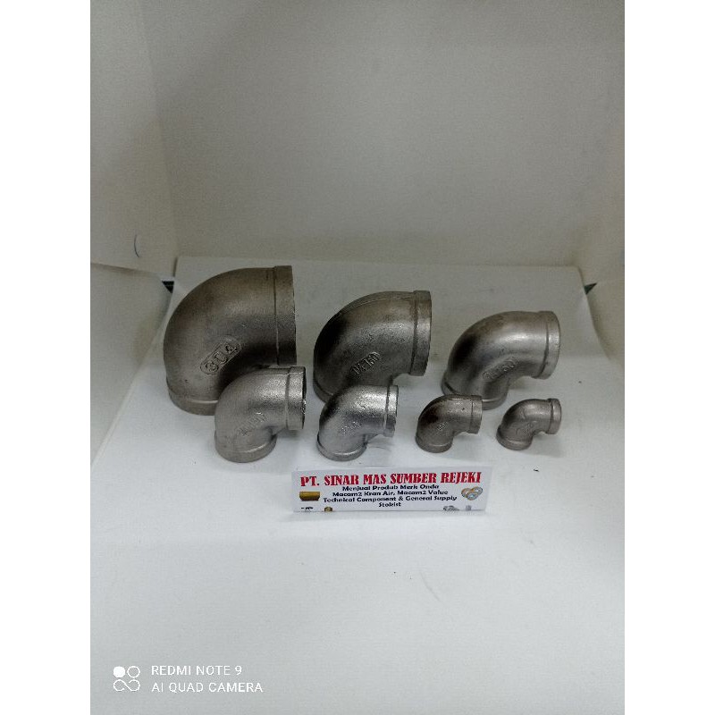 Jual KNEE/ ELBOW STAINLESS SS304 1.5 INCH DRAT DLM | Shopee Indonesia