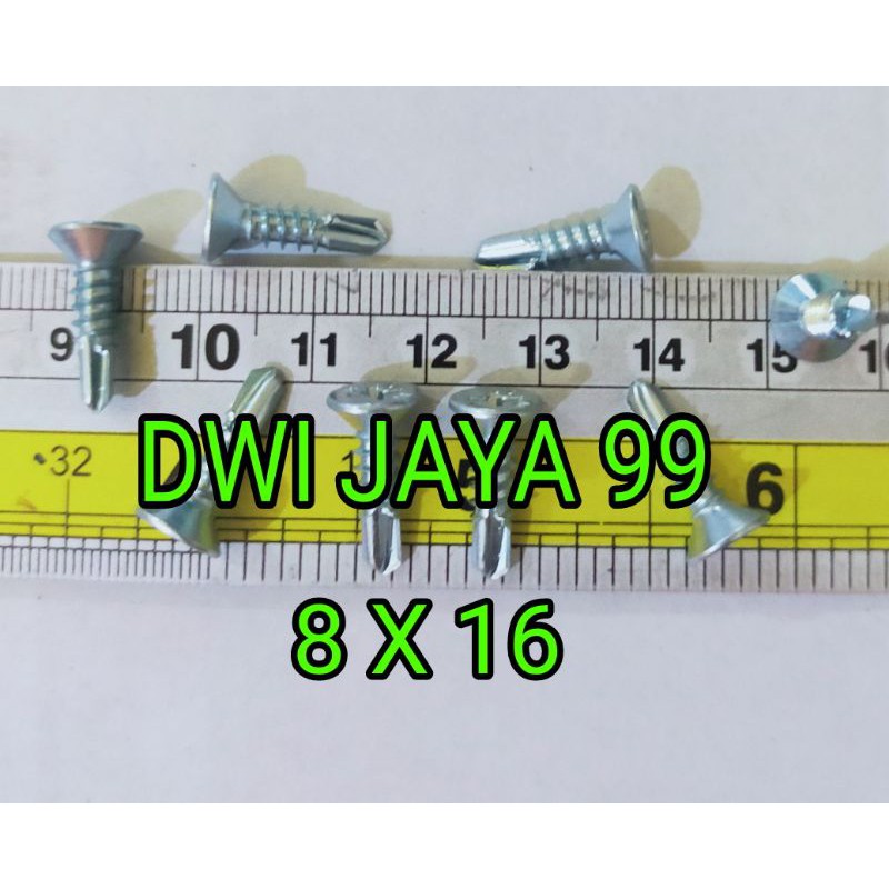 Jual 200 pcs sds drilling fh jf 8x16 baut roofing acp skrup bajaringan ...