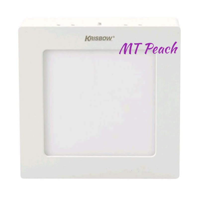 Jual KRISBOW LAMPU DOWNLIGHT PERSEGI LED SLIM SURFACE 6W 400LM 3000K ...
