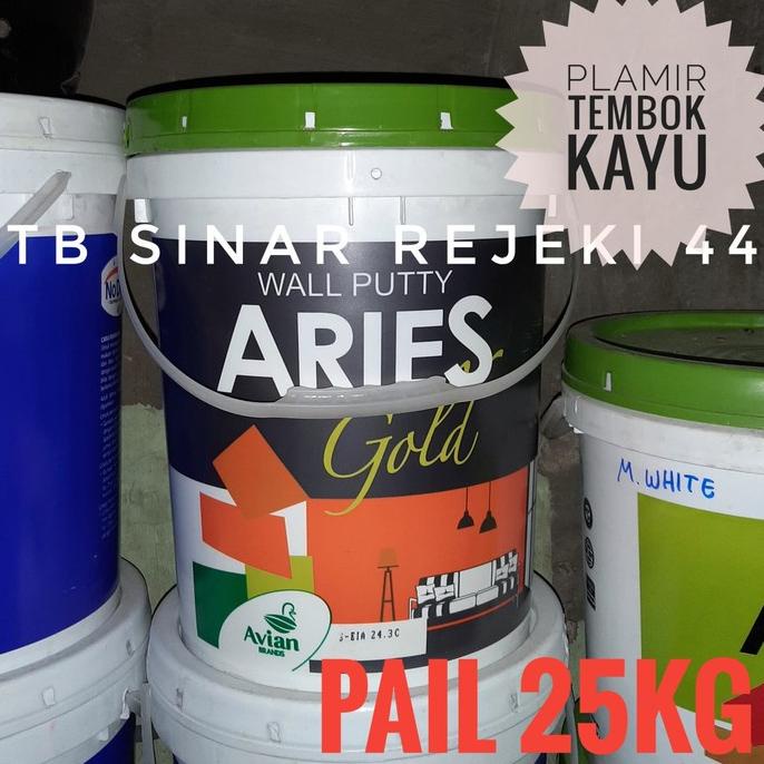 Jual PAIL 25 KG PLAMIR PLAMUR TEMBOK ARIES GOLD WALL PUTTY / FILLER ...
