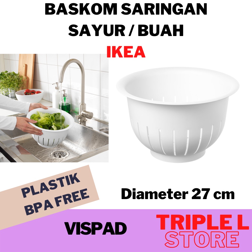 Jual Baskom Wadah Peniris Saringan Serbaguna Cuci Sayur Buah Plastik ...