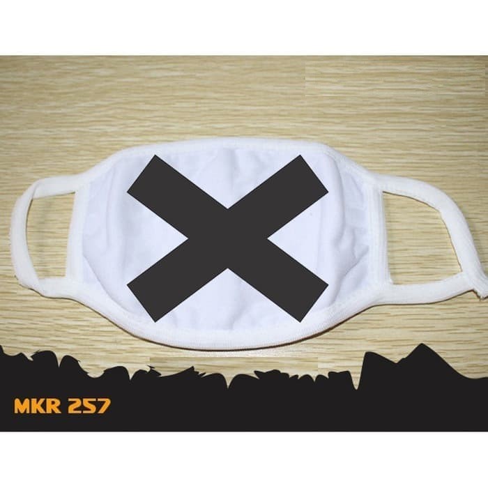 Jual Masker Kain hitam Putih Logo X - MKR 260 | Shopee Indonesia